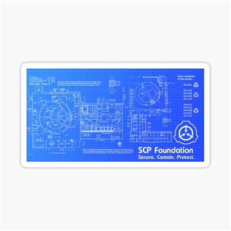 SCP Site Blueprint Sticker For Sale By TopCatCabcurr Redbubble