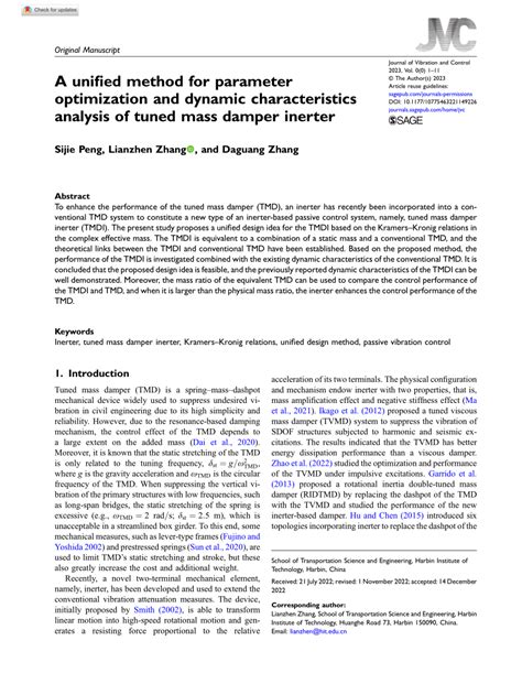 Pdf A Unified Method For Parameter Optimization And Dynamic