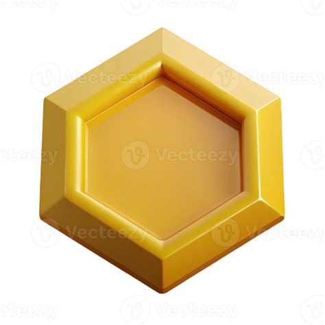 Timeless Baroque Geometric Hexagon With Crisp Edges And A Flat Yellow