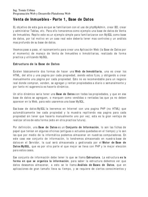 Pdf Ejemplo Bd Con Php My Admin 022011 Dokumentips