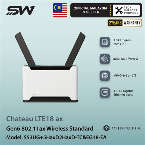 Mikrotik Chateau Lte18 Ax Wifi 6 Home Access Point With 2 5g Ethernet Shopee Malaysia