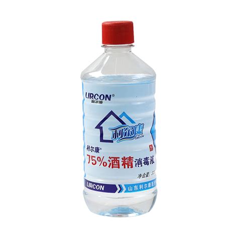 大容量装利尔康75度酒精消毒液家用家居衣物消毒超大瓶装乙醇500m虎窝淘