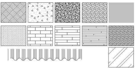 Various Types Of Hatch In Autocad Drawing