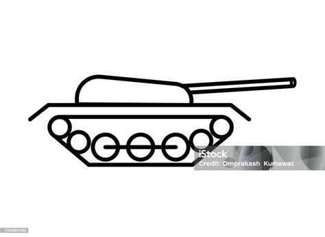 육군 탱크 아이콘 벡터 최고의 라인 아이콘입니다 군대에 대한 스톡 벡터 아트 및 기타 이미지 군대 군사 디자인 Istock