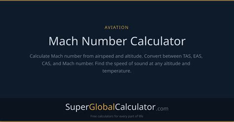 Mach Number Calculator