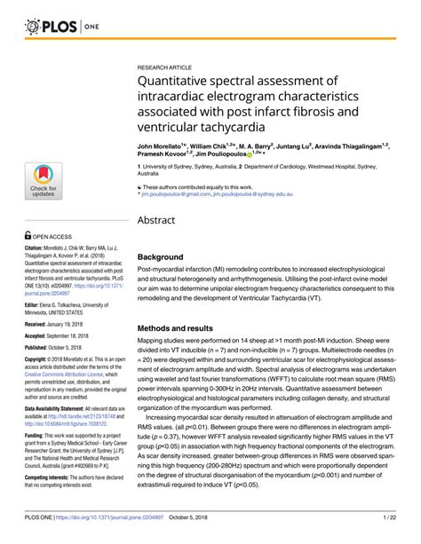 Pdf Quantitative Spectral Assessment Of Intracardiac Electrogram Characteristics Associated