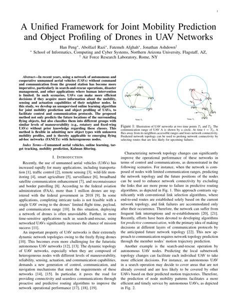Pdf A Unified Framework For Joint Mobility Prediction And Object Profiling Of Drones In Uav