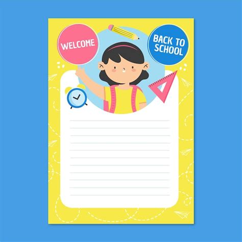 Plantilla De Tarjeta De Regreso A La Escuela Vector Gratis