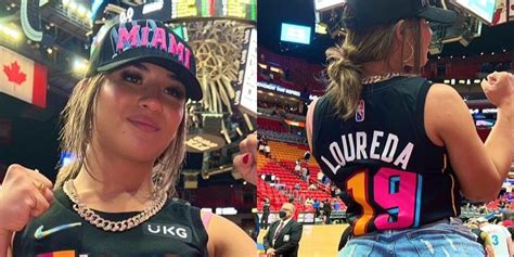 Browns Donovan Peoples Jones Mma Gf Valerie Loureda Turned A Lot Of Heads At The Miami Heat