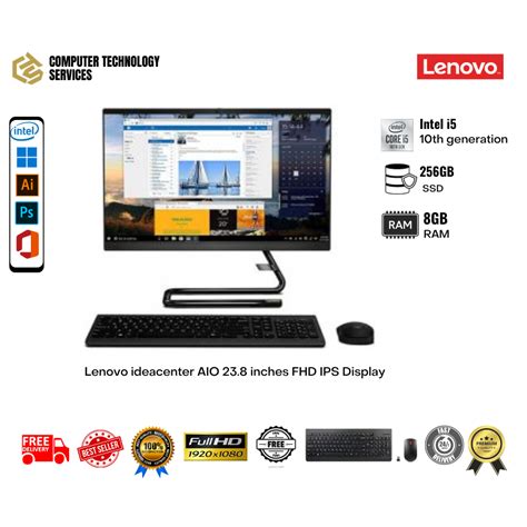 Lenovo Ideacentre I All In One Pc Intel Core I Th Gen Gb Ram Gb Ssd Tb Hdd Fhd