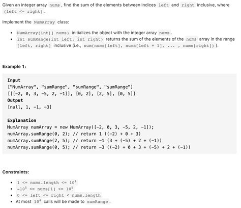 303 Range Sum Query Immutable Kickstart Coding