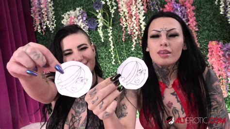 Darcy Diamond And Kennedy Rose Get Alt Erotic Logo Tattooed And Fucked