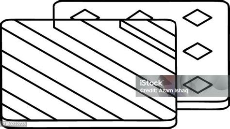 리넨 손수건 아이소 메트릭 개요 개념 Handkercher 에서 Fogle 에서 다른 패턴 벡터 아이콘 맞춤 제작 기호 맞춤 제작 의류 기호 Sewist Materials