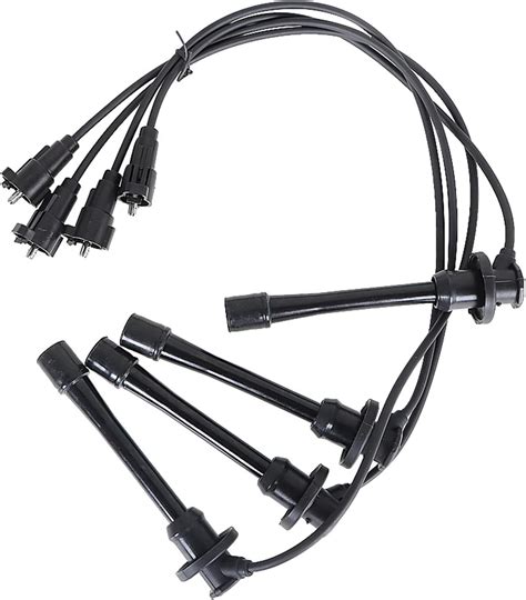 labwork 4×wires spark plug wire black for 1996 97 00 toyota tacoma