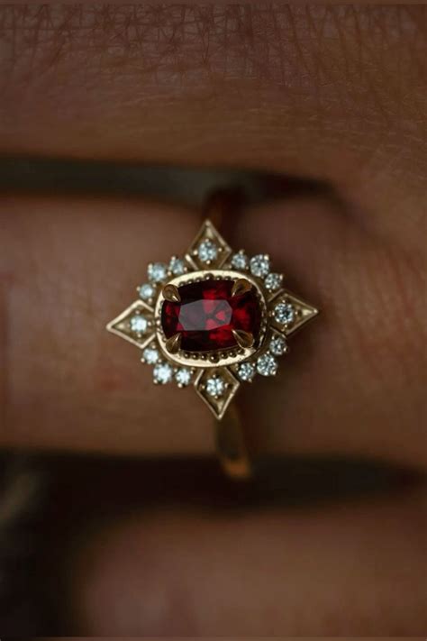 Cushion Cut Ruby Victorian Ring Dream Jewelry Pretty Jewelry Necklaces Jewelry Inspiration