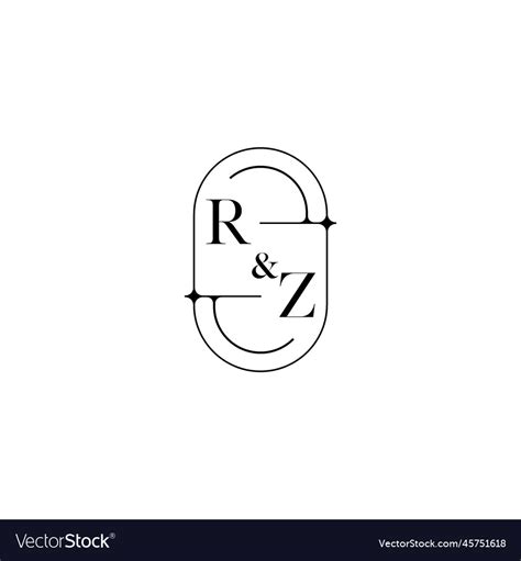 Rz Line Simple Initial Concept With High Quality Vector Image