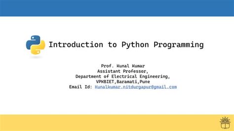 Introduction To Python Programming For Engineering Students Pdf