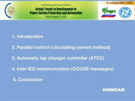 Ppt Using Iec 61850 Analogue Goose Messages For Oltc Control Of