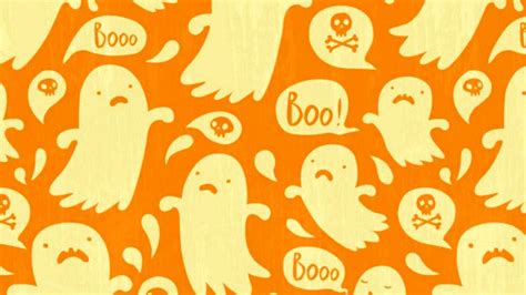 Download Cute Aesthetic Halloween Ghosts Wallpaper