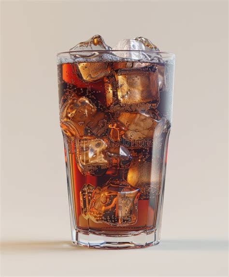 Refreshing Glass Of Soda With Ice Cubes Stock Illustration