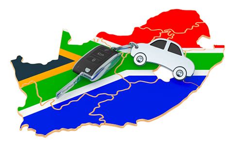 남아프리카 공화국 개념의 판매 또는 렌터카 흰색 배경에 격리 된 3d 렌더링 남아프리카공화국에 대한 스톡 사진 및 기타 이미지 남아프리카공화국 차 3차원 형태
