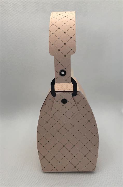 Elegant Paper Handbag With Rounded Sides Digital Cut Files Etsy