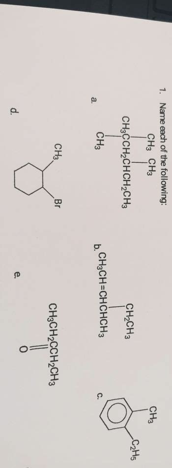 Answered 1 Name Each Of The Follow Ch3 Ch3 A … Bartleby