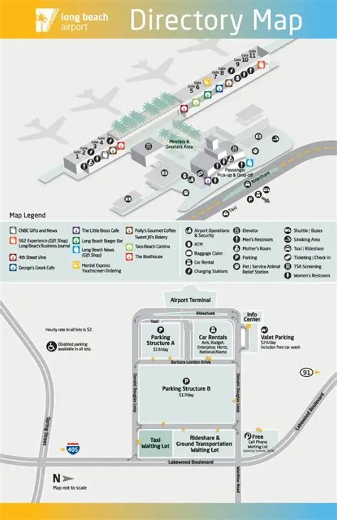 Long Beach Airport Daugherty Field Terminal Map 2025 2024 All Maps