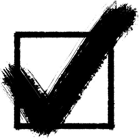Vector Silhouette Of Check Mark On White Background Vector Art At Vecteezy