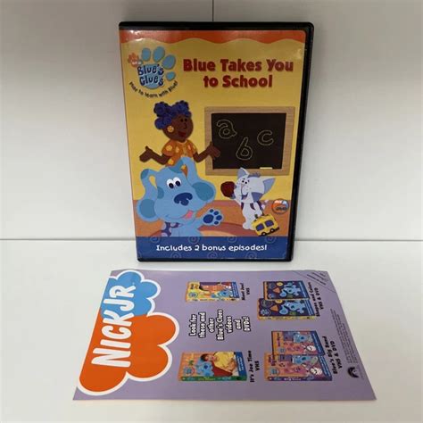 Blues Clues Blue Takes You To School Dvdinsert Paper Good Condition