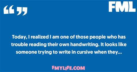 Health And Relatable Cursed Cursive Fml