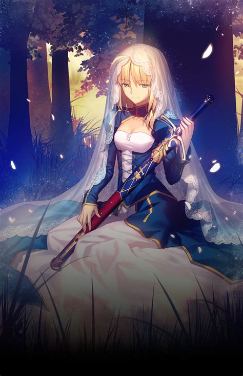 Safebooru 1girl Ahoge Artist Request Blonde Hair Blue Dress Breasts