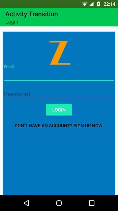 Android Activity Transition Animation Example Android Activity