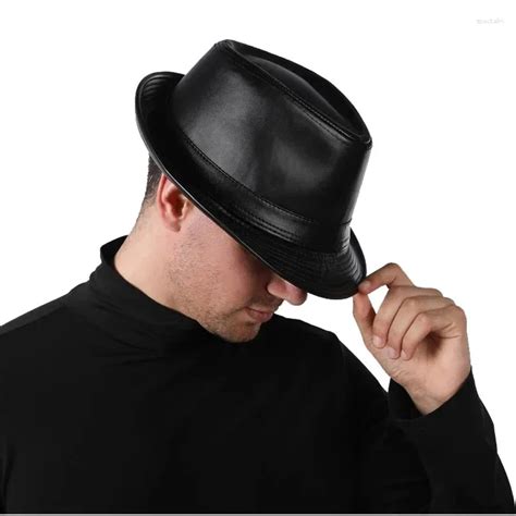 Genuine Leather Wide Brim Stetson Fedora Hats For Men Women British