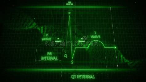 p wave from electrocardiogram wave or ecg or ekg stock video video of