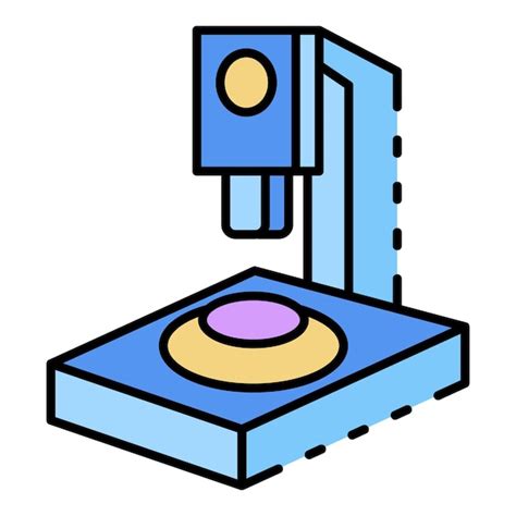 Premium Vector Laboratory Microscope Icon Outline Laboratory Microscope Vector Icon Color Flat