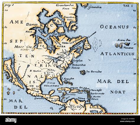Mappa Del Nord America Come Noto Nel Mid 1600s Con La California Come