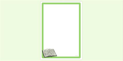 Simple Blank Diary Page Border Page Borders Twinkl