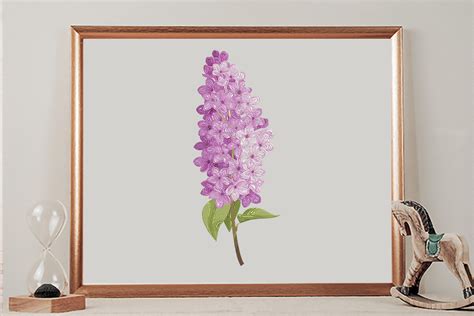 Beautiful Lilac Floral Branch · Creative Fabrica