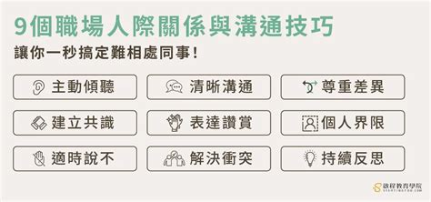 還在擔心人際關係問題嗎？9個職場人際關係與溝通技巧，讓你一秒搞定難相處同事！ 啟程教育學院