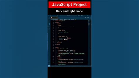 How To Create A Light And Dark Mode Project Using Html Css And Js Javascript Projects