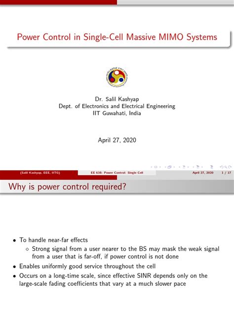 Power Control In Single Cell Massive Mimo Systems Pdf Mathematical Optimization Linear