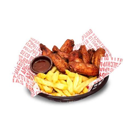 Alitas Bbq Papas Fritas Chicochino
