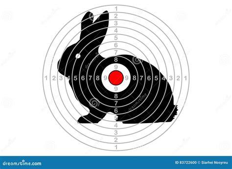 The Shooting Target Vector With Hare Stock Vector Illustration Of Vector Symmetry 83722600