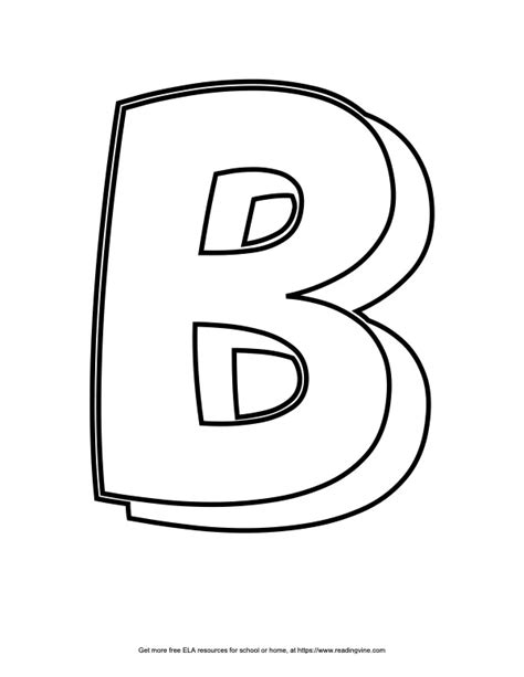 Bubble Letter B 19 Free Printable Styles