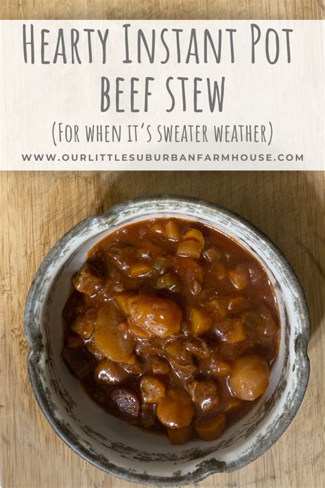 Hearty Instant Pot Beef Stew For When Its Sweater Weather Our