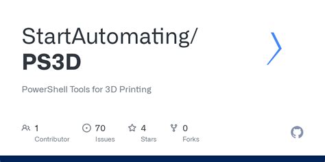 Github Startautomating Ps D Powershell Tools For D Printing