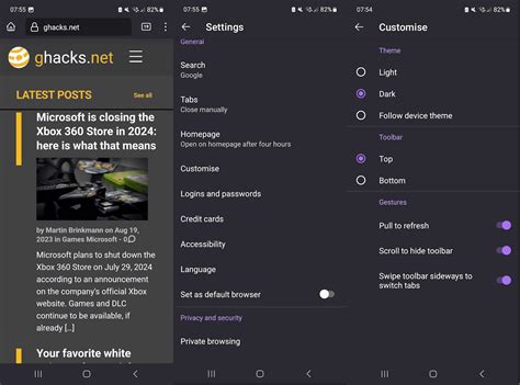 Mozilla Disables Pull To Refresh By Default In Firefox For Android Ghacks Tech News