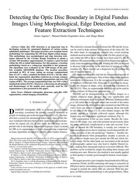 Pdf Detecting The Optic Disc Boundary In Digital Fundus Images Using Morphological Edge