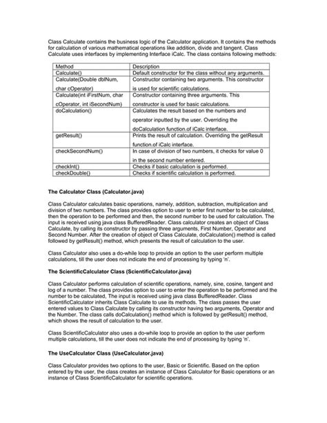 procedure to create the calculator application java pdf